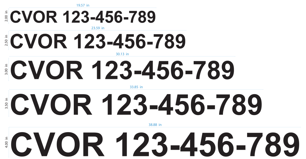CVOR Truck Decal - All Stickers - By Hammer Hill Diversified LTD.